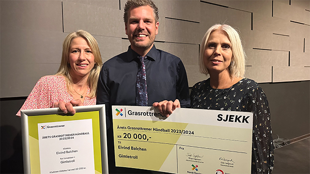 Eivind ble Årets Grasrottrener Håndball | handball.no